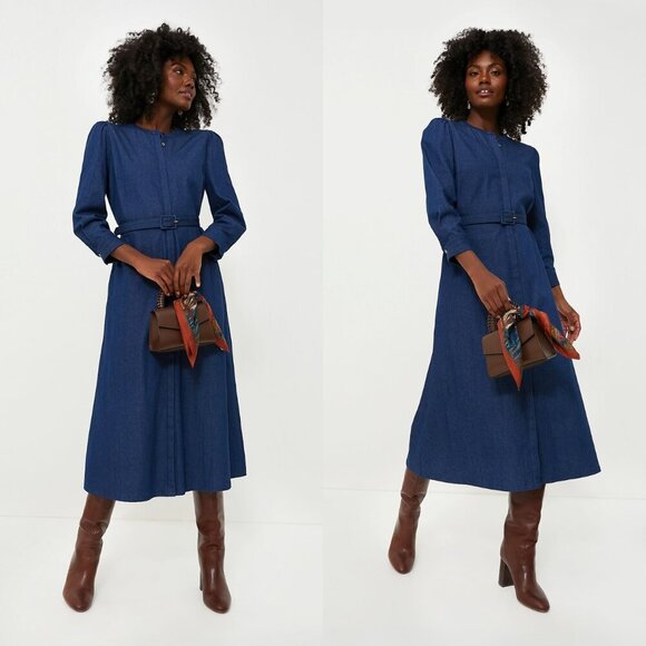 Tuckernuck | Dresses | Tuckernuck New Blue Denim Classic Catherine Puff ...